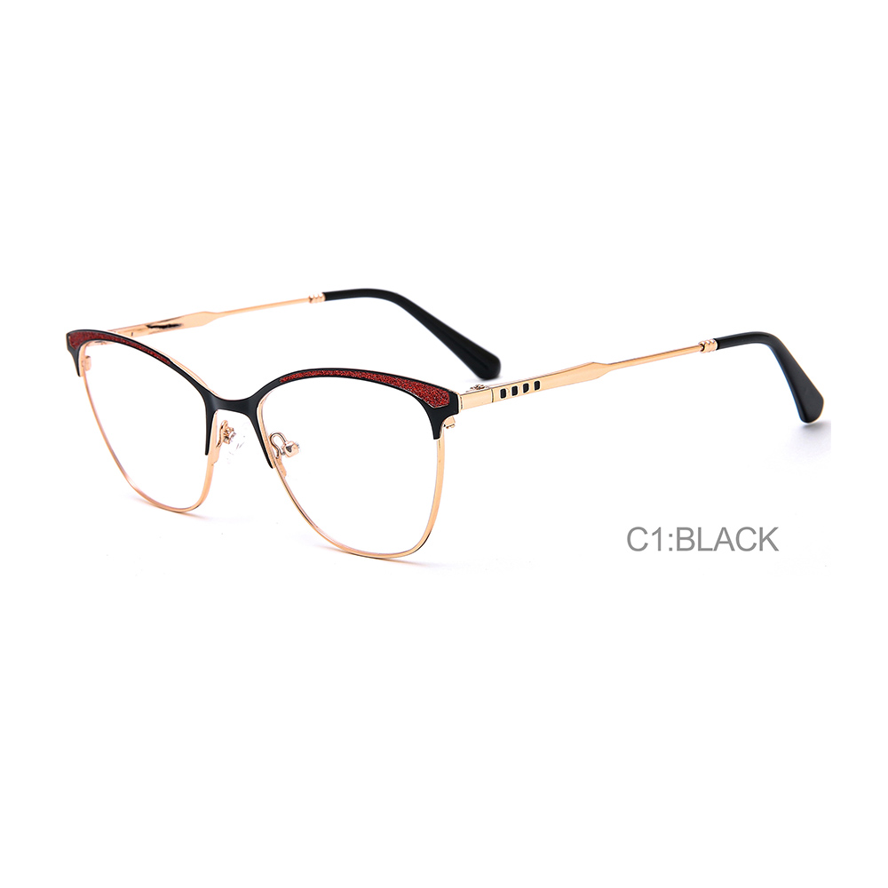 China 2021 Ladies Metal Cat Eye Optical Glasses Eyeglasses Frames Spectacles Frames